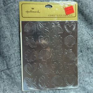 Hallmark | Office | Vintage 979 Hallmark Silver Foil Metallic Icon ...